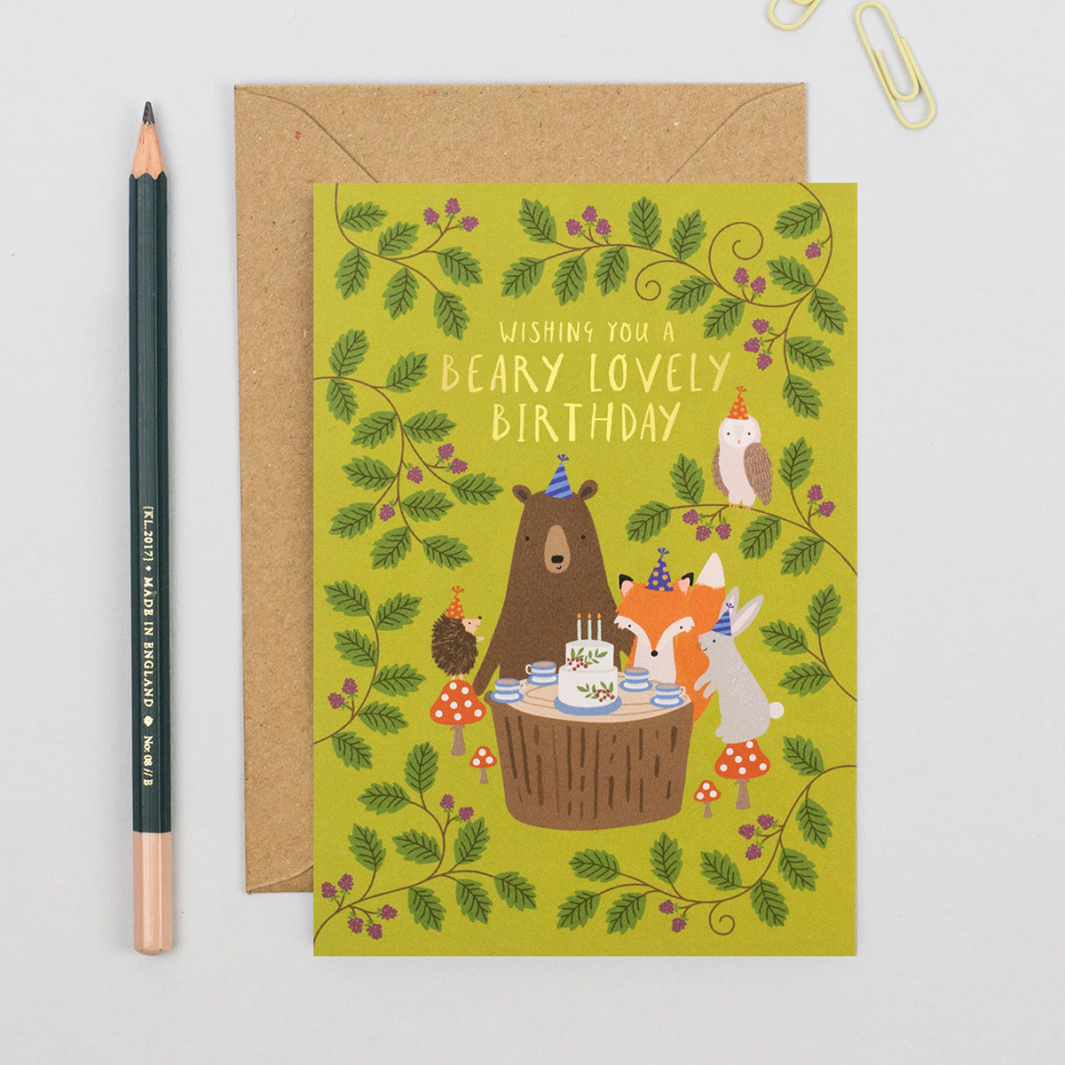 Woodland Party Birthday Card | Fun Kids Animal Card – Mifkins