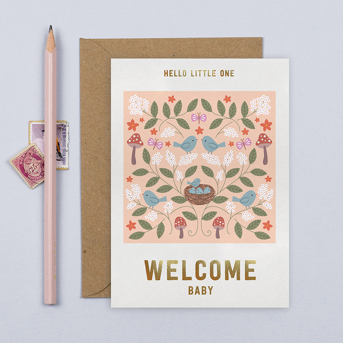 Welcome Baby Nest Card | New Baby Card | New Parent Card – Mifkins